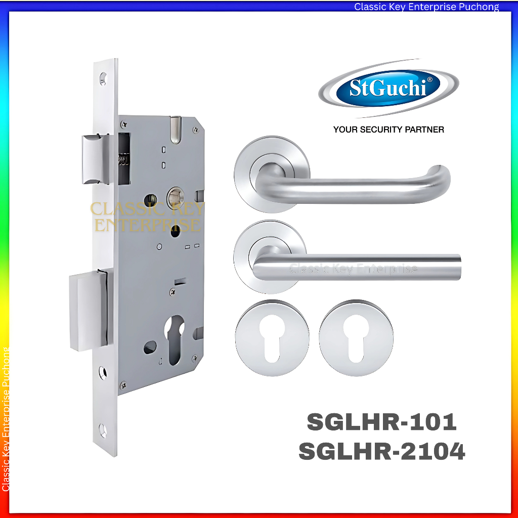 St Guchi Mortise Lever Handle Door Lock Model SGLHR-2104 / SGLHR-101 ...