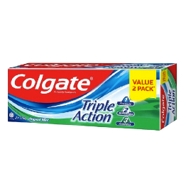 COLGATE TRIPLE ACTION TOOTHPASTE 175G x 2'S (VALUE PACK) | Shopee Malaysia