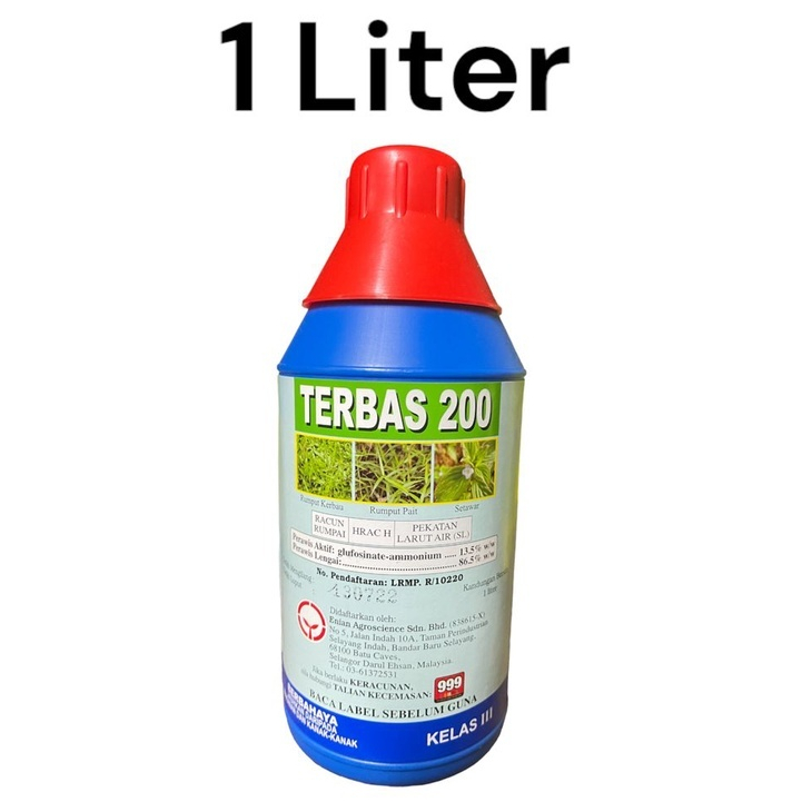 ( 1 LITER ) TERBAS 200 Herbicide RACUN RUMPAI ** TERUTAMA RUMPUT SAMBAU ...