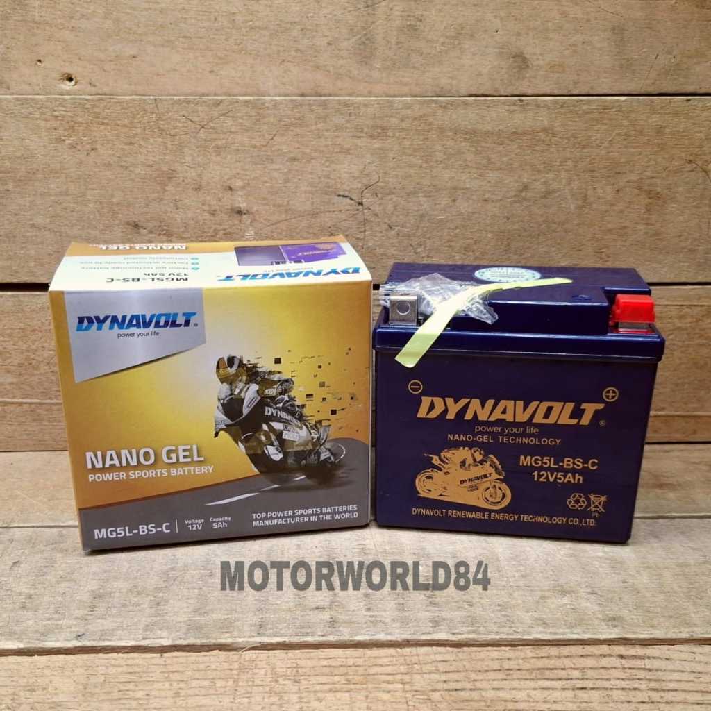 BATERI DYNAVOLT BATTERY MG5L-BS-C NANO GEL YTX5L HEAVY DUTY YTZ6V ...