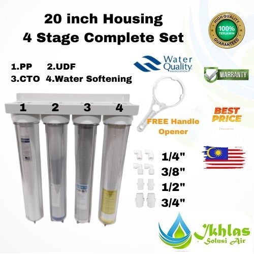 20"inch 4 stage heavy duty Transparent Housing with Filter / PP, UDF ...