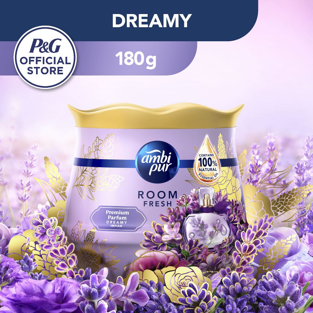 Ambi Pur Room Gel Air Freshener Premium Parfum Dreamy (180g) | Shopee Malaysia