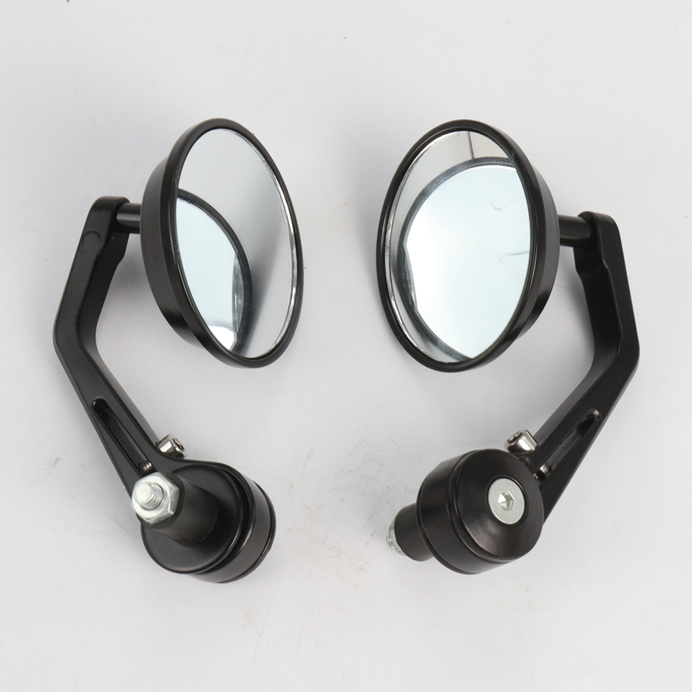 Motor Side Mirror 7/8 22mm Handle Bar End Mirror Motorcycle Round Alloy ...