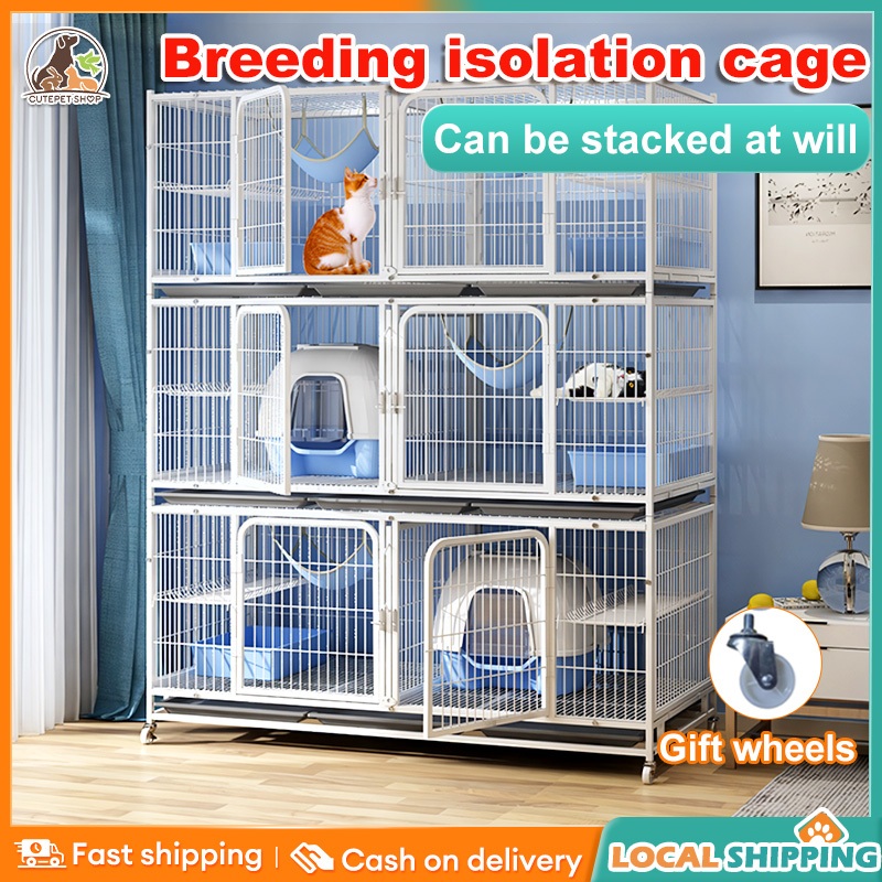 Sangkar Kucing Besar Cat Cage 2/3/4Levls Pets Cages Cat House Indoor ...