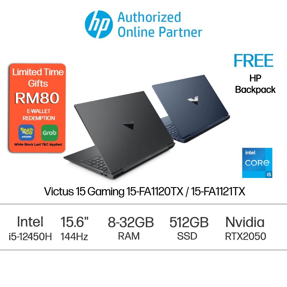 HP VICTUS Gaming Laptop 15-FA1120TX / 15-FA1121TX (I5-12450H/8GB/512GB ...