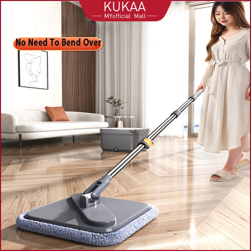 Kukaa Telescopic Rods Sewage Separation Mop With Bucket Rotating Mop ...