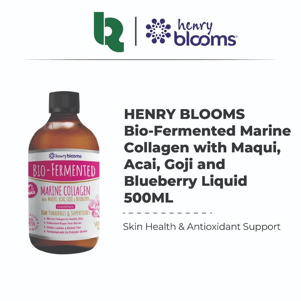 Henry Blooms Bio-Fermented Marine Collagen With Maqui, Acai, Goji and ...