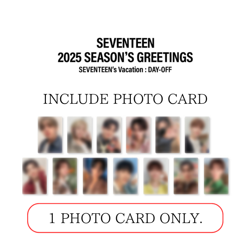 SEVENTEEN SEVENTEEN 2025 SEASON'S GREETINGS OFFICIAL PHOTO CARD / S.COUPS JEONGHAN JOSHUA JUN ...