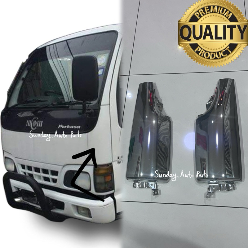 Hicom Isuzu ELF NPR66 corner panel cover chrome set | Shopee Malaysia