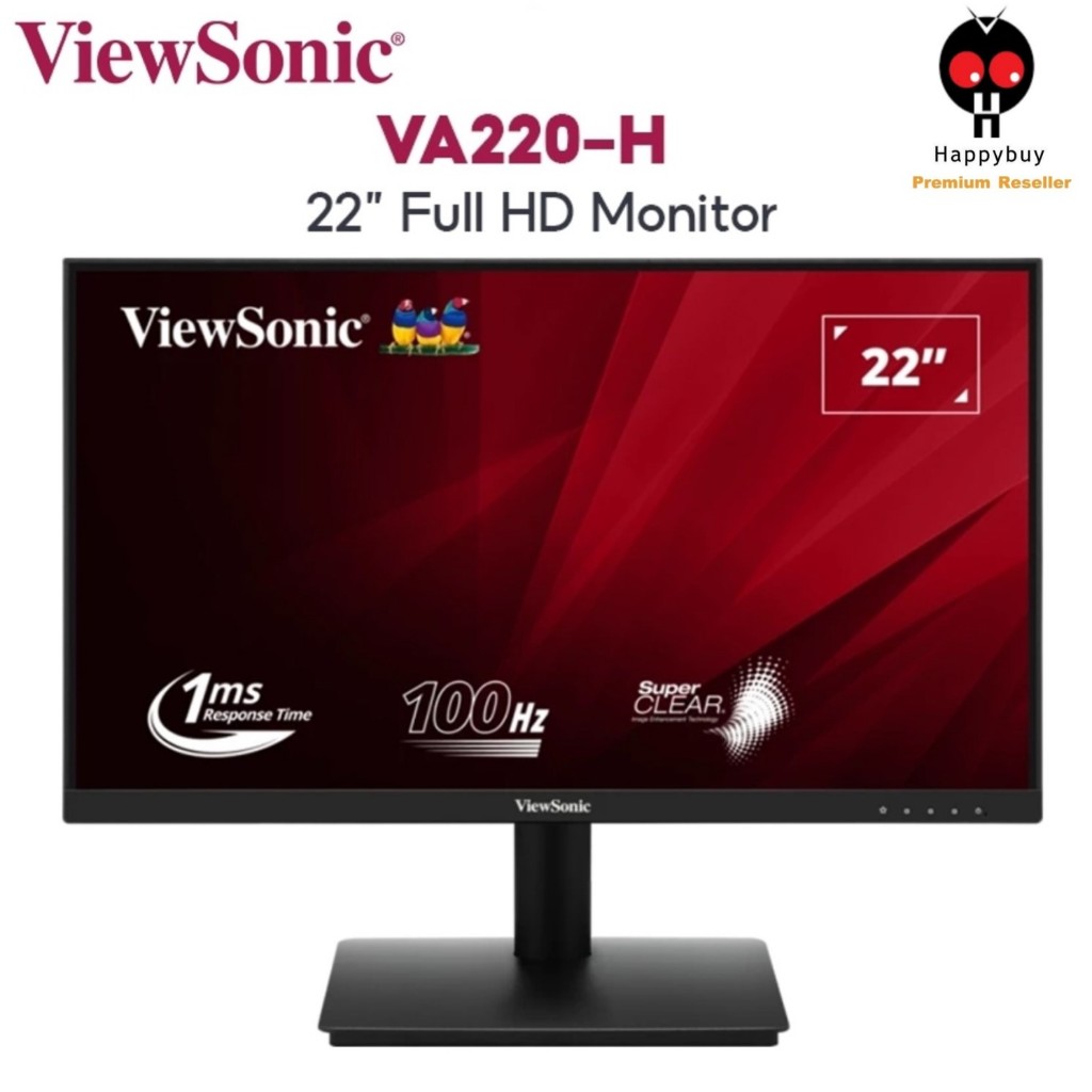 VIEWSONIC 22” VA220-H (100HZ) LED FLAT FULL HD 1920x1080P VA PANEL LCD ...
