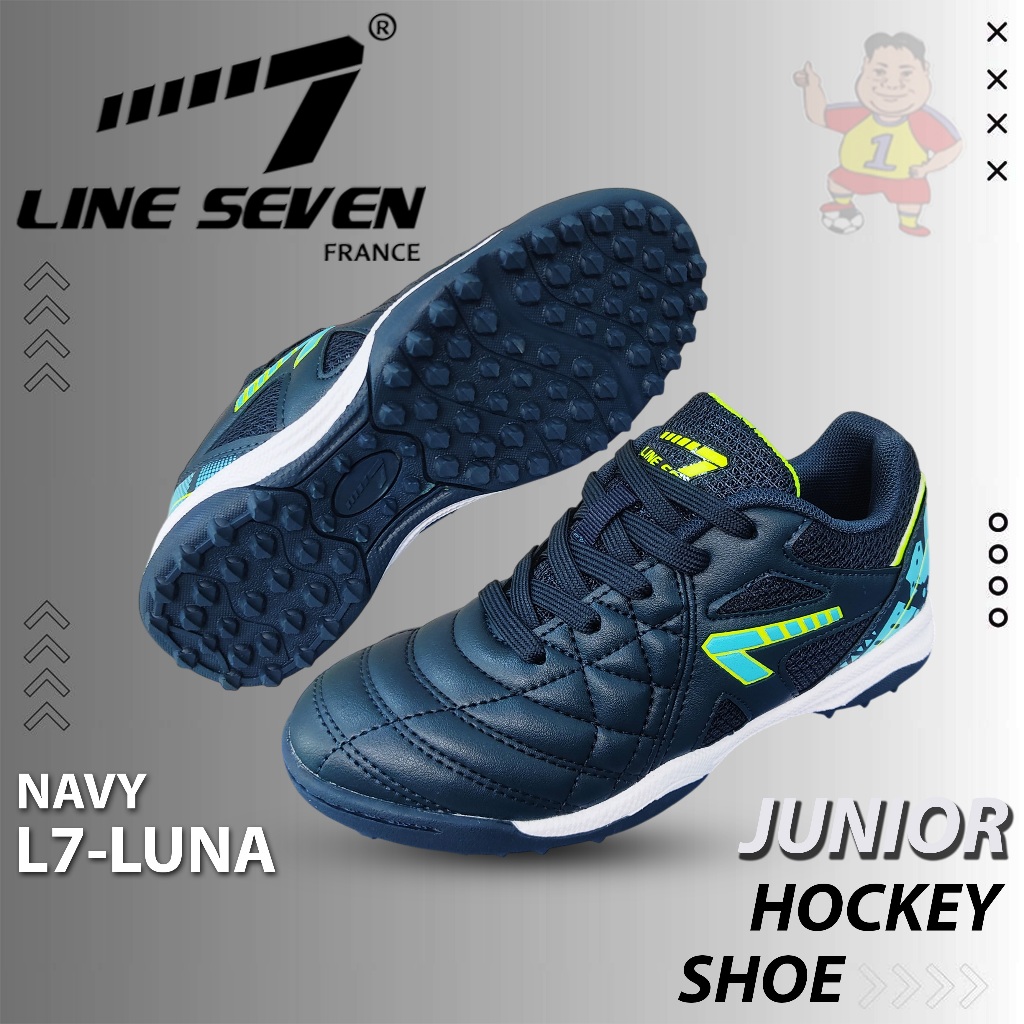 Line 7 Original Junior Hockey Shoe Turf Shoe Kasut Hoki L7-LUNA Navy | Shopee Malaysia