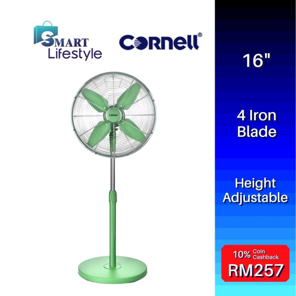 Cornell 16" Stand Fan with Metal Fan Blade CCF-1610CP | Shopee Malaysia