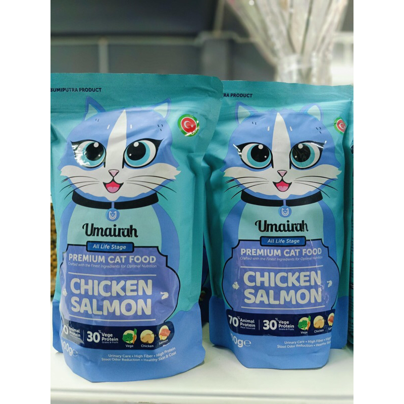 UMAIRAH PREMIUM CAT FOOD 400g CHICKEN SALMON | Shopee Malaysia