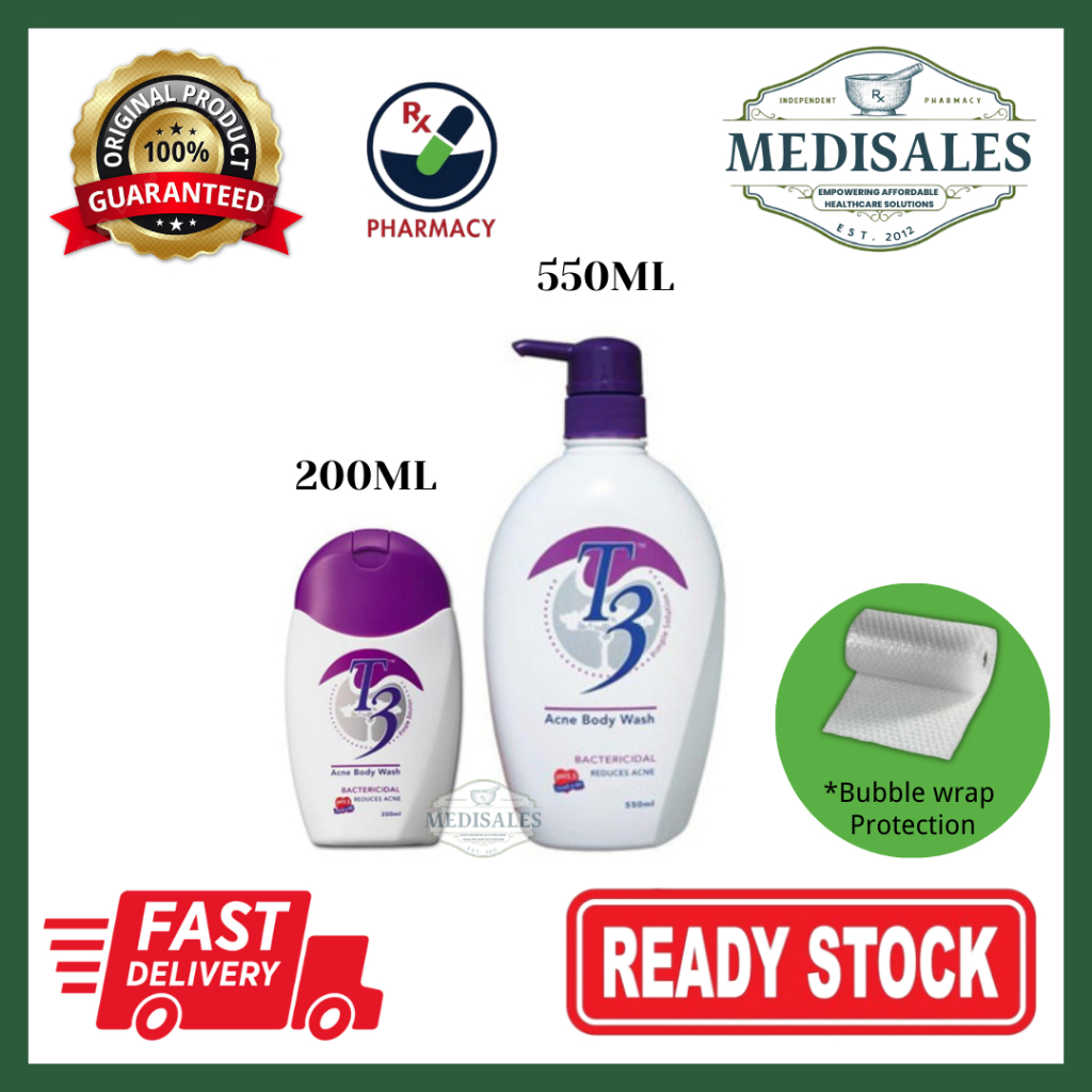 T3 ACNE BODY WASH 200ML | 550ML | Shopee Malaysia