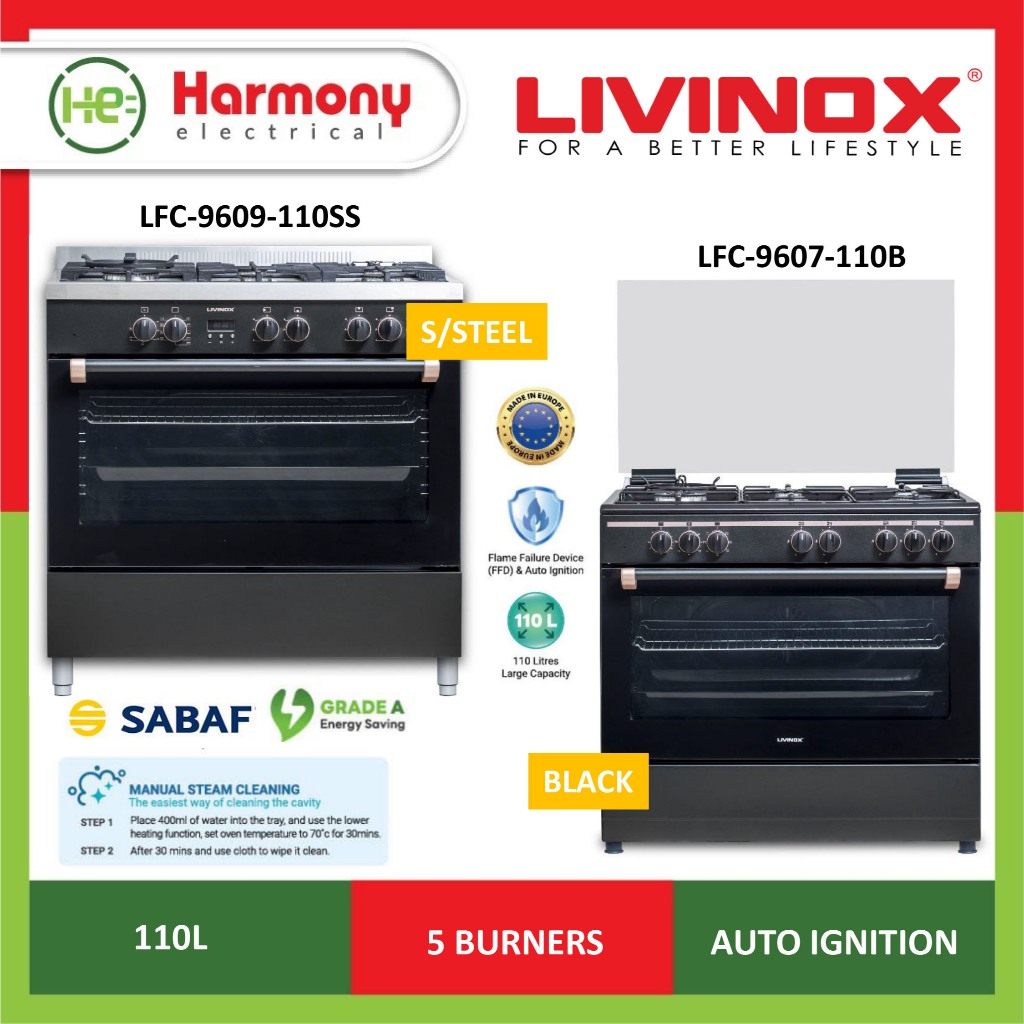 (FREE DELIVERY Klang Valley) LIVINOX Free Standing Cooker + Oven LFC ...