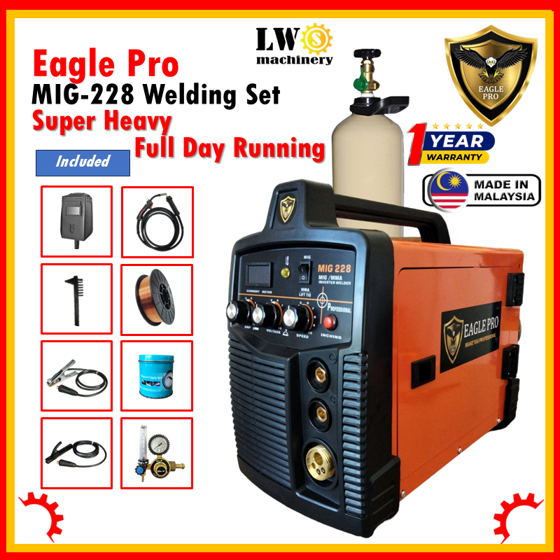 EAGLE PRO 3 IN 1 MIG & MMA Welding Machine with Accessories MIG 250 ...