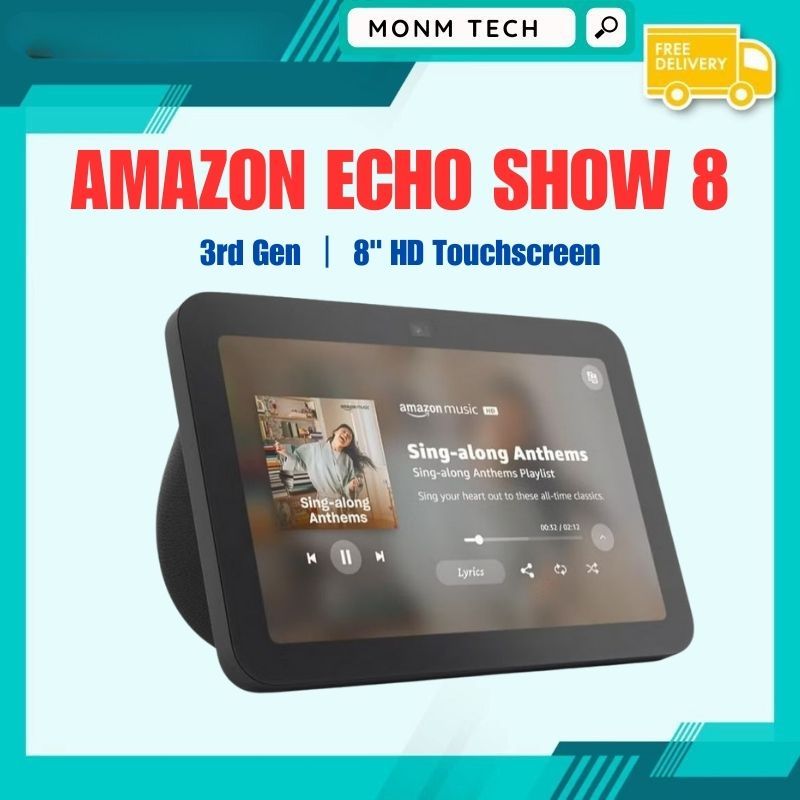Amazon Echo Show 8 2023 (3rd Gen) 8" HD Touchscreen Display Smart Speaker With Alexa 13MP Camera ...