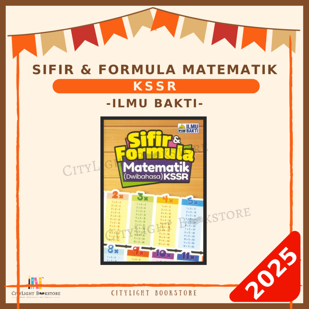 [CITYLIGHT] Buku Rujukan 2025: Sifir & Formula Matematik Dwibahasa KSSR - Ilmu Bakti | Shopee ...
