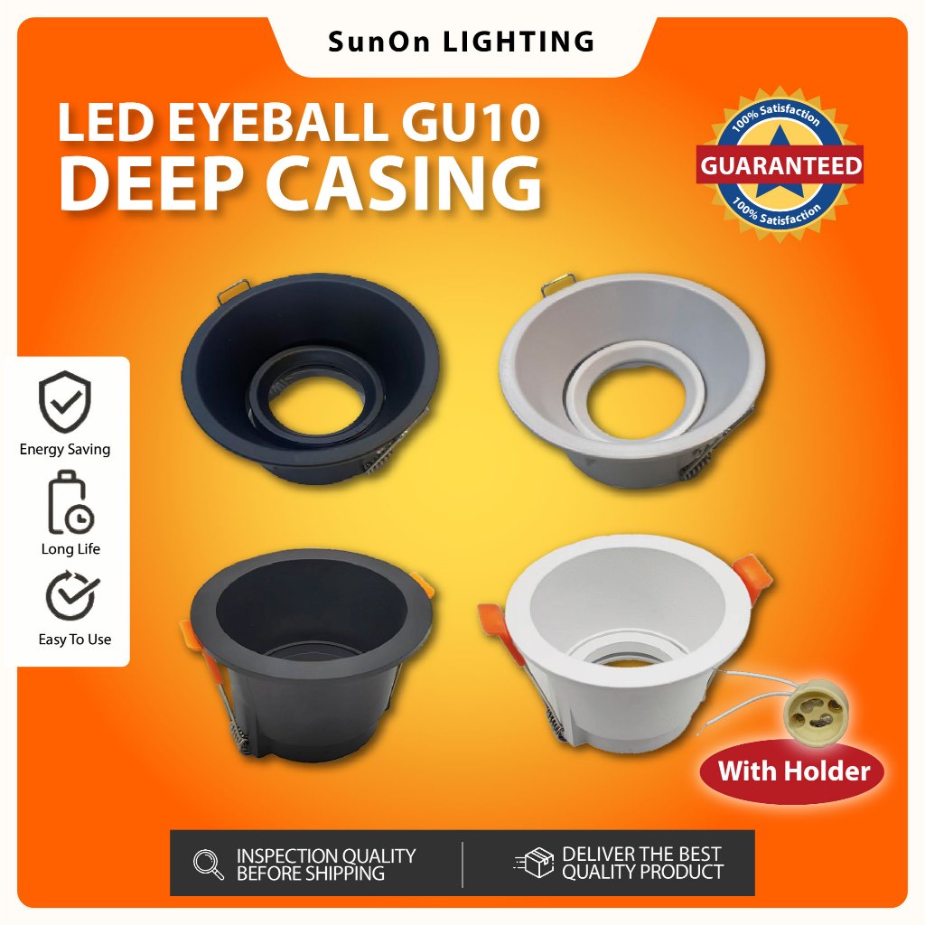 LED Eyeball Deep Angle Anti Glare Effect Recessed Eyeball Fitting Round ...