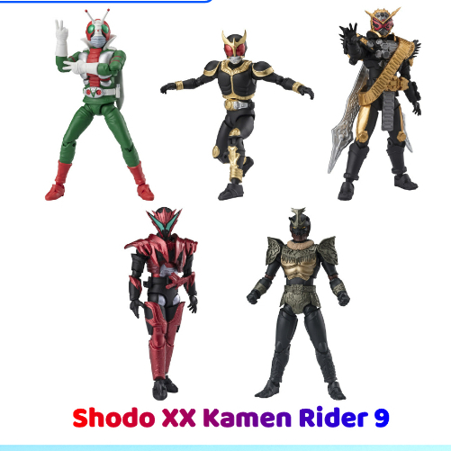 【Ready Stock】Bandai Shodo xx Kamen Rider Volume 9 Kamen Rider V3 Kamen Rider Kuuga ZiO Jin ...