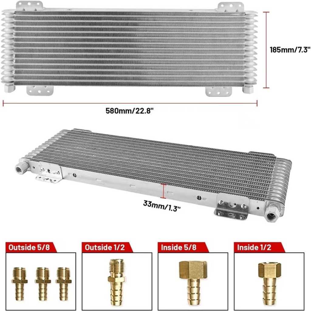 ATF Cooler Universal Transmission Fluid Oil Cooler Gear Oil Cooler CVT ...