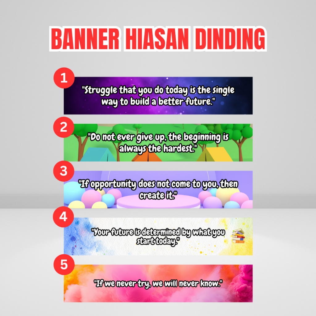 BANNER HIASAN DINDING KELAS, TADIKA, PRASEKOLAH, PASTI, SEKOLAH ...