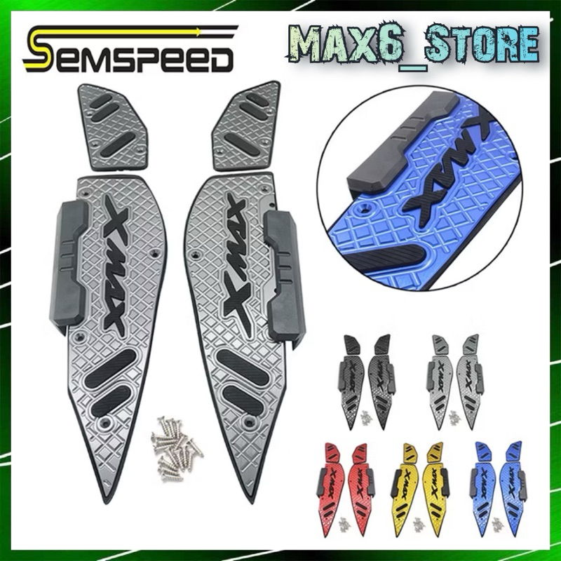 Semspeed Yamaha XMAX250 V1 V2 CNC Aluminum Matting Front Rear Footrest ...