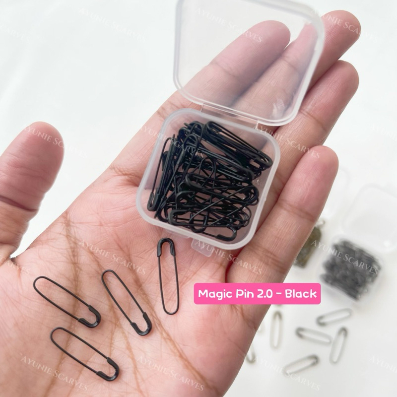 Magic Pin 2.0 With Container [40 PCS] Pin Tudung Safety Pin Anti ...