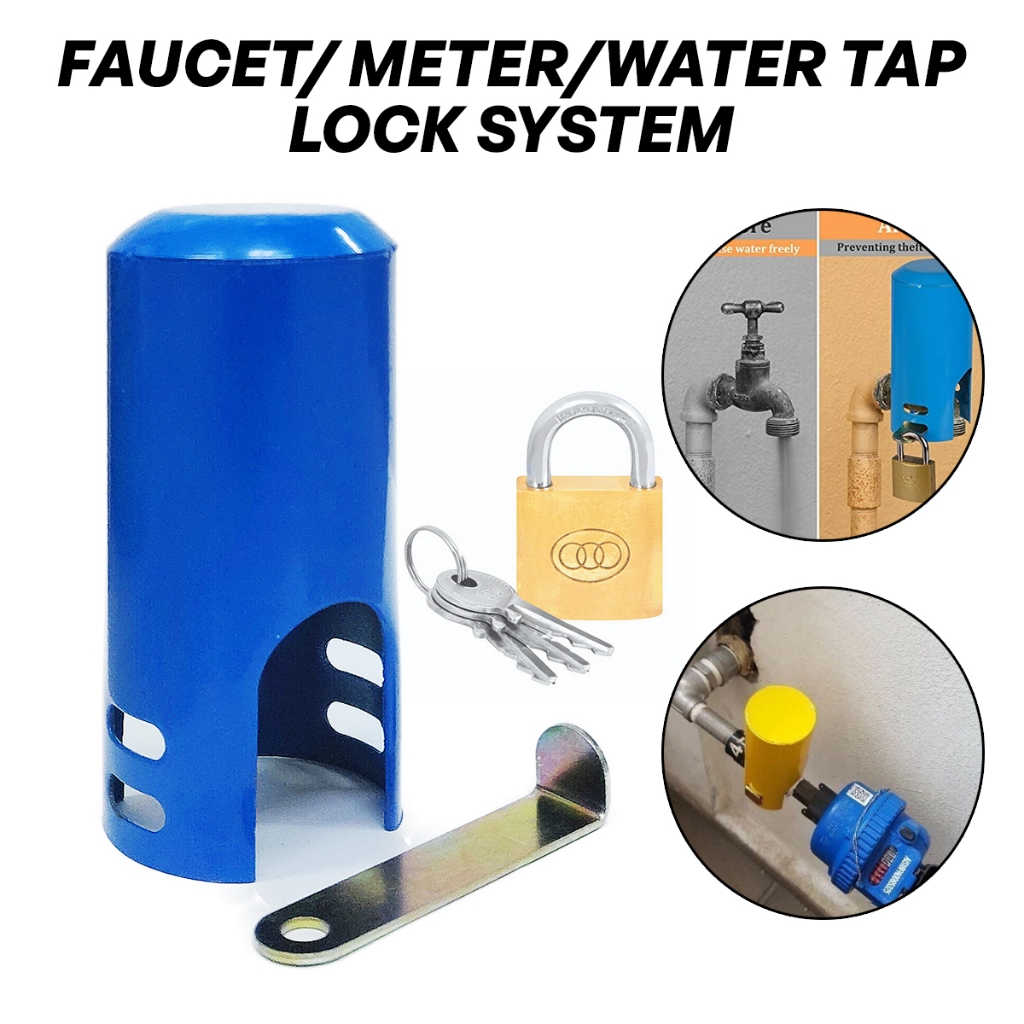 Faucet Lock/Bib Tap Cover Lock Sistem Penutup/Tutup Kunci Kepala Paip ...