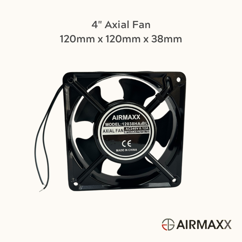 Airmaxx 4" 240Vac Axial Fan / Cooling Fan 120mm x 120mm x 38mm | Shopee Malaysia