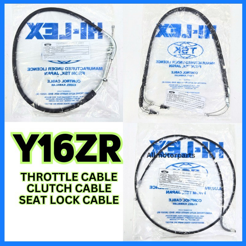 [100% ORIGINAL TSK] Y16 Y16Z Y16ZR THROTTLE MINYAK SEAT LOCK CLUTCH CABLE TALI ORIGINAL TSK ...