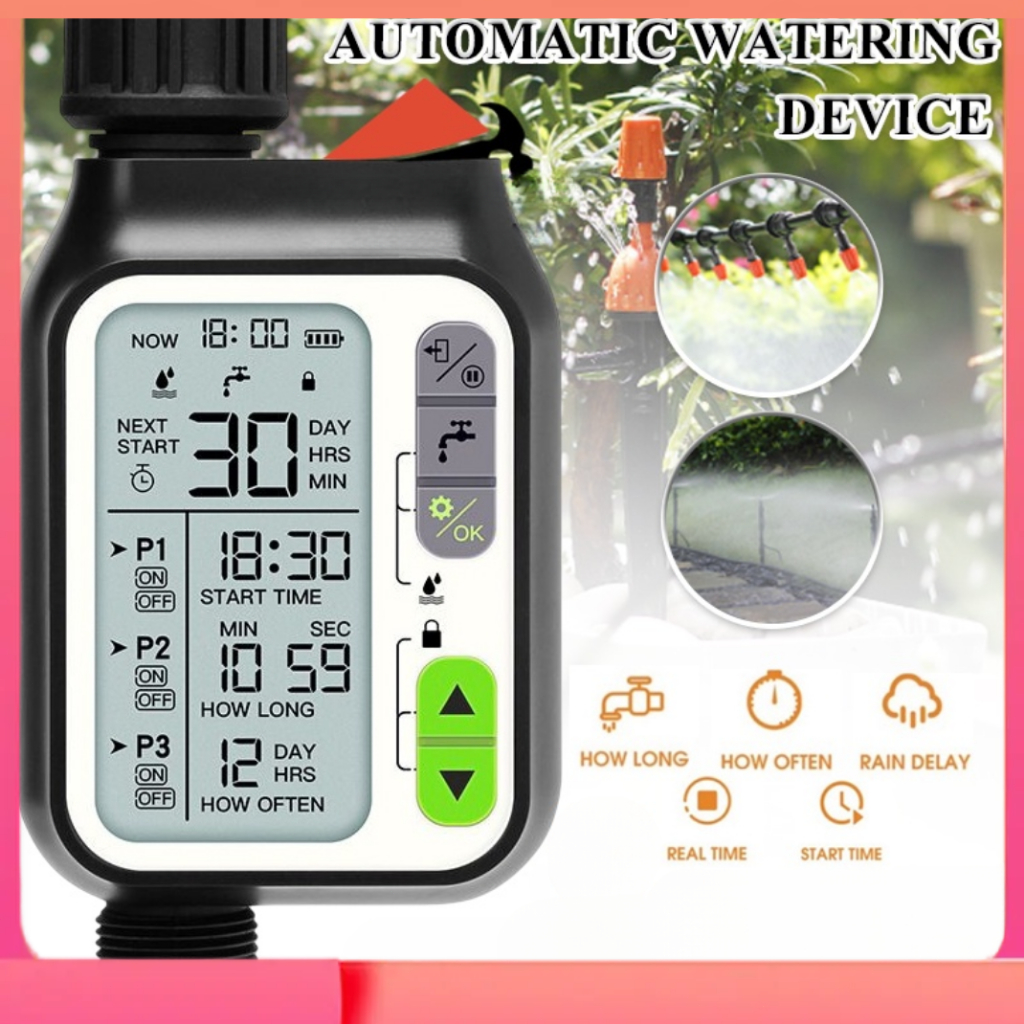 STOCK💕 Automatic Irrigation Timer Digital Water Timer with Hose ...
