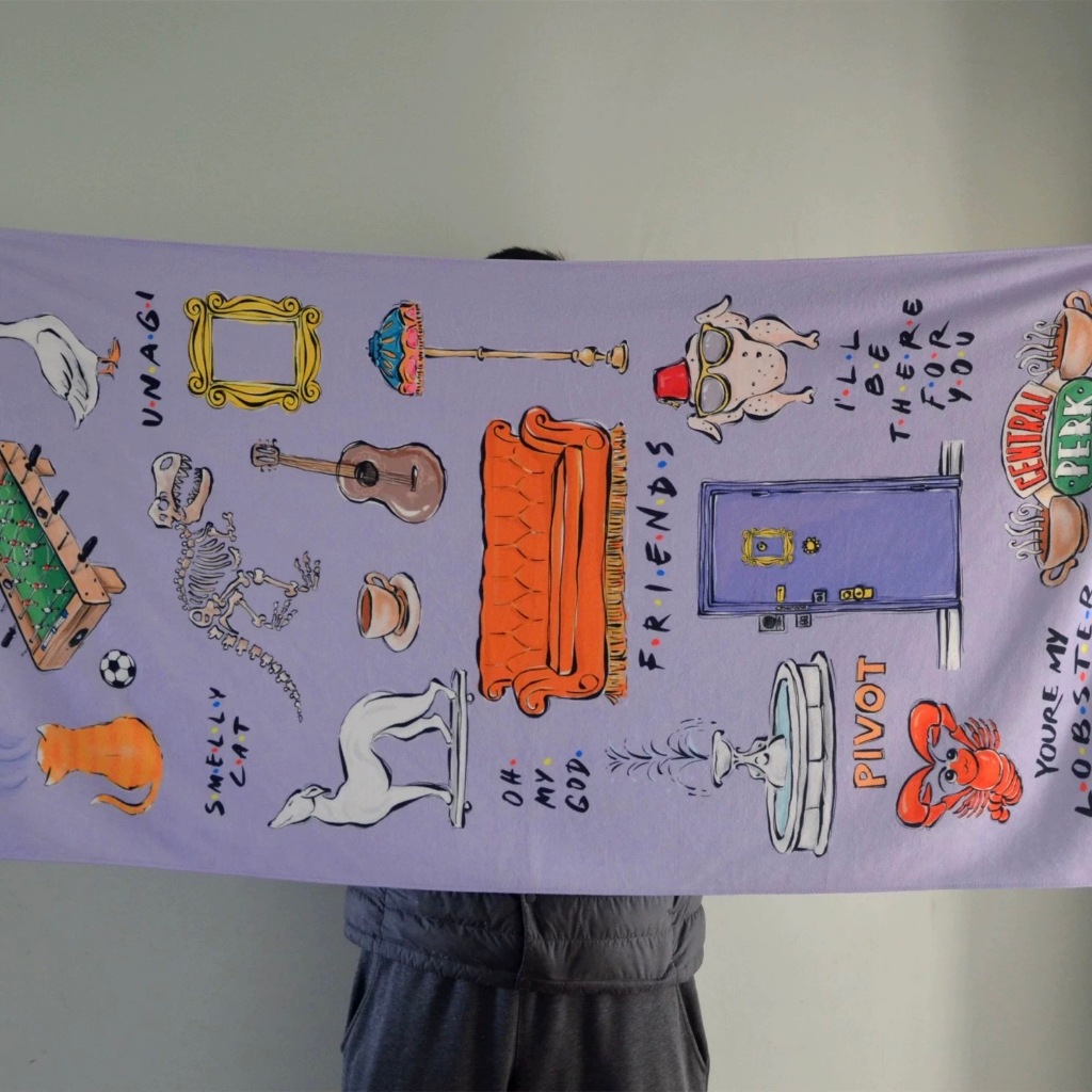 Friends-themed sitcom bath towel – super absorbent and soft | Shopee ...