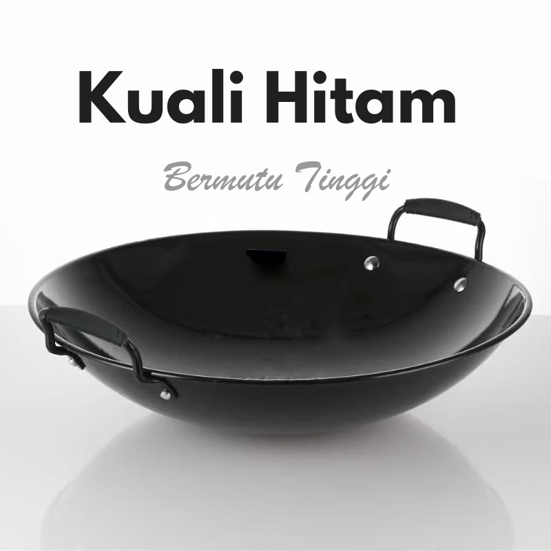 8 inci- 20inci Kuali Hitam Tebal 20cm-50cm Black Enamel Wok Kuali Besi ...