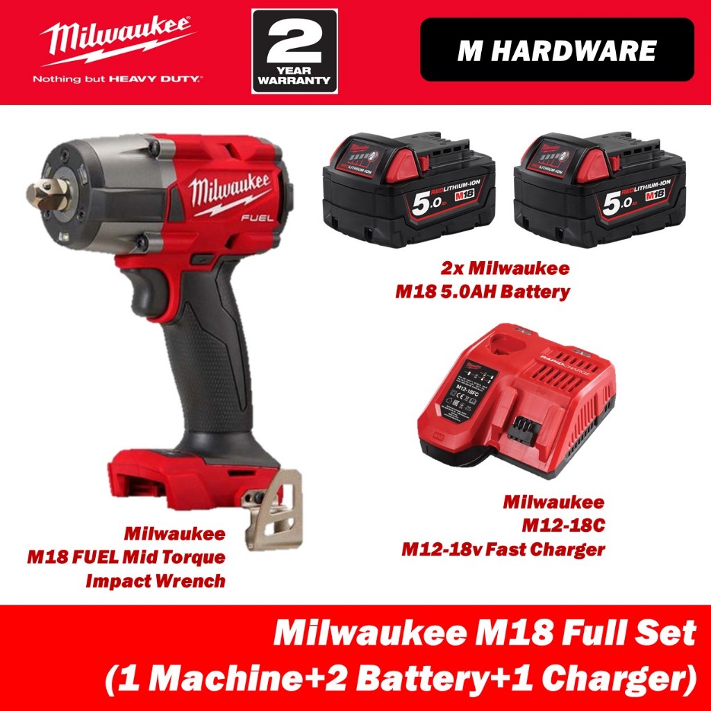 Milwaukee FMTIW2F12 -502X / FMTIW2F12 -0X0 M18 FUEL™ Mid-Torque Impact ...