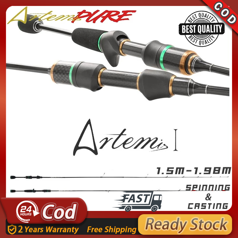 Artemis UL Flexible Fishing Rod 1.5m-1.98m Power Fishing Rod Solid Tip ...