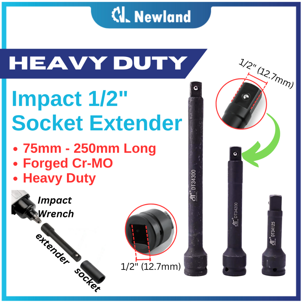 Extension Bar 1/2" / Heavy Duty 1/2" Square Drive Impact Socket ...