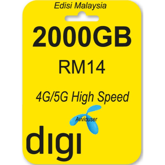 Celcom dan Digi 2000GB Prepaid RM14 | Shopee Malaysia
