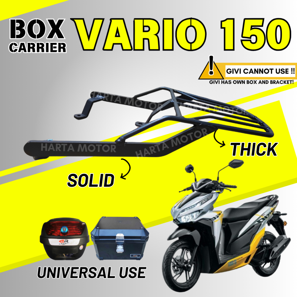 HONDA VARIO 150 125 FRIST MODEL REAR BOX MONORACK BOX CARRIER KAKI ...