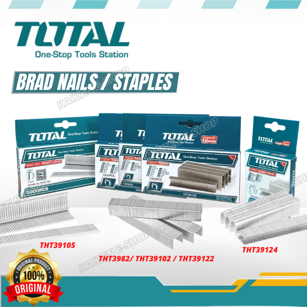 TOTAL Staples Nail / U shaped Staples / Brad Nail For Model THT31143 3 ...