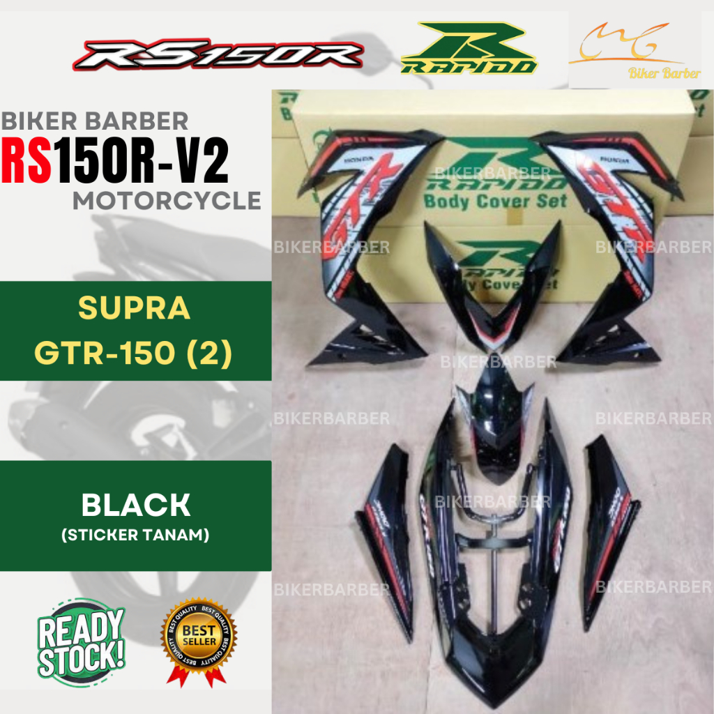 [READY STOCK] COVERSET/BODYSET HONDA RS150/RS150R V2 SUPRA GTR-150 (2 ...