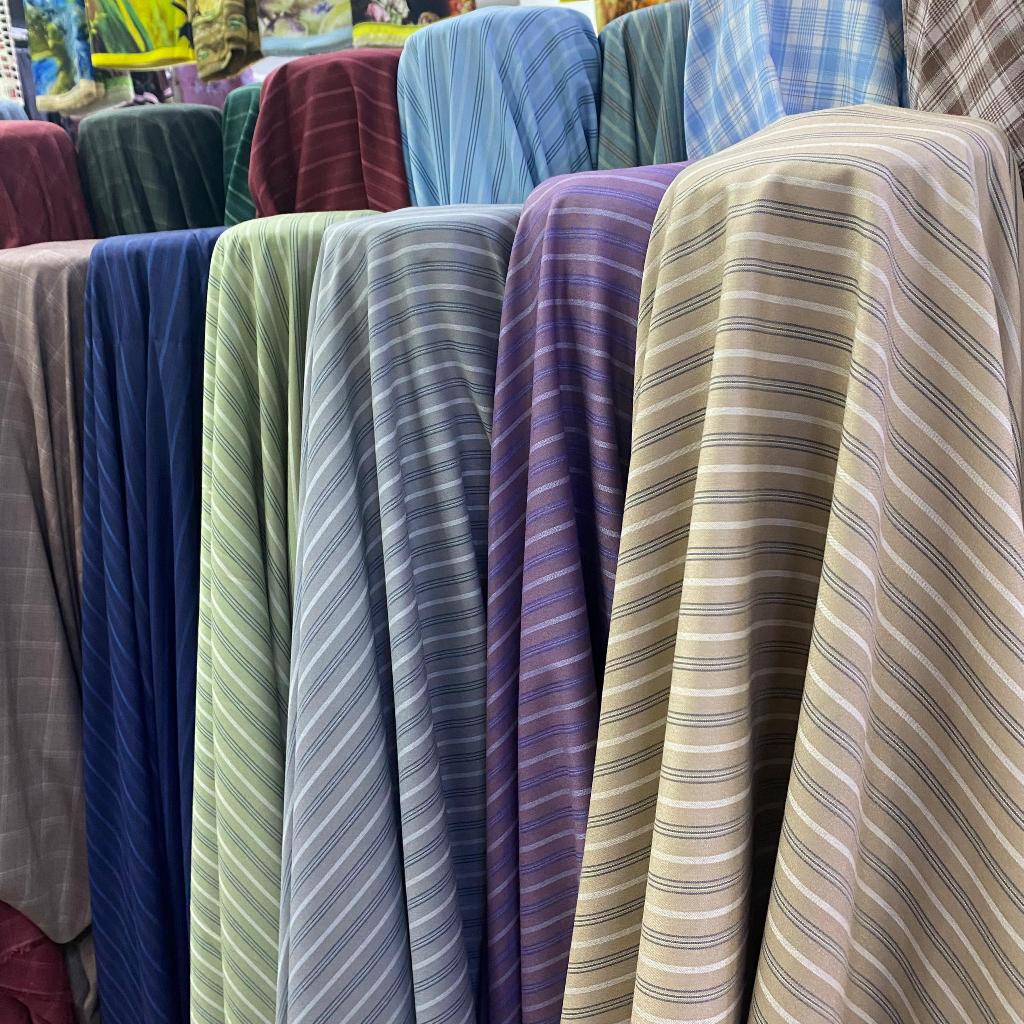 KAIN COTTON BIDANG 60INCI / JALUR 2 TONE / KAIN TERBARU 2025🔥 | Shopee ...