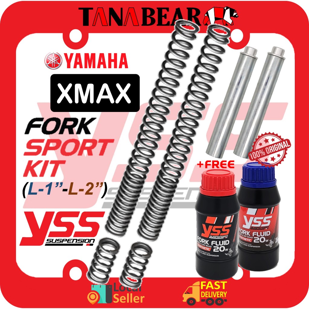 YSS XMAX Fork Sport Kit [L-1"],[L-1.5"],[L-2"] Lower 1, 1.5 & 2 inch ...
