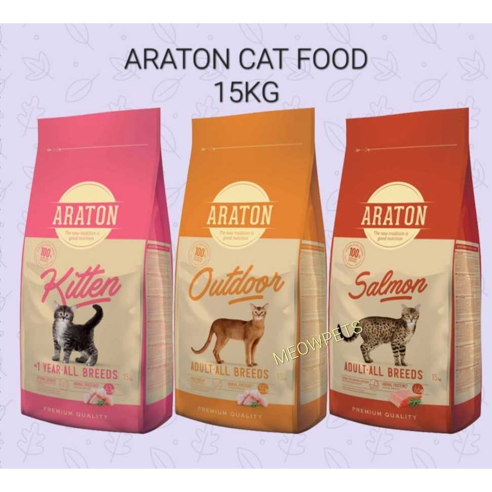 Araton Premium Quality Adult & Kitten Cat Food 15kg Dry Cat Food ...