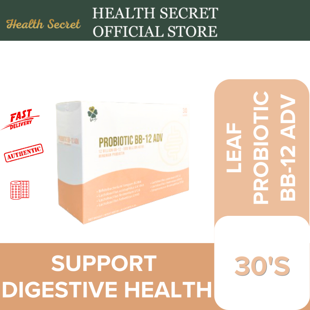 LEAF Probiotic BB-12 Adv [KKM Approved] (30'S) Added with AB Kefir ...