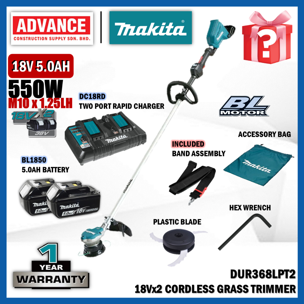MAKITA DUR368LZ / DUR368LPT2 18Vx2 Cordless Grass Trimmer | Shopee Malaysia