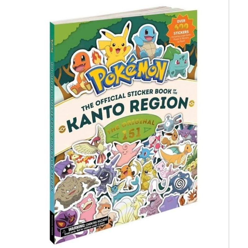🔥LIMITED EDITION🔥The Official Sticker Book of Kanto Region Pokemon ...