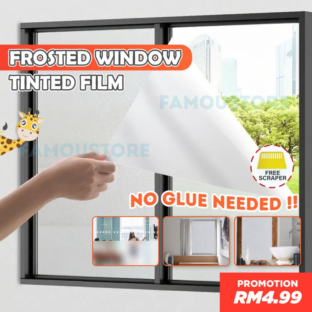 45cm/50cm/60cm/90cm/120cm Privacy Window Tinted Film Sticker Frosted ...