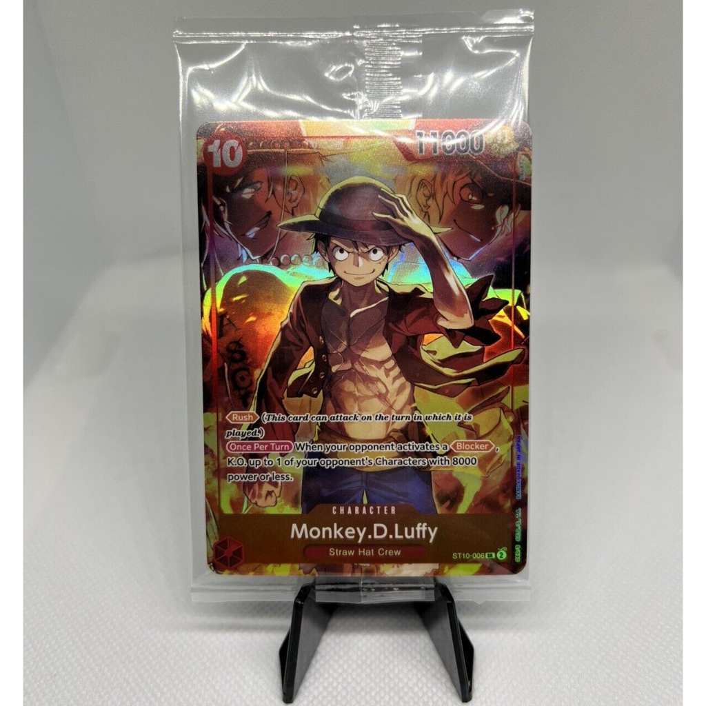 Treasure Booster. Monkey D Luffy ST10-006 SR SEALED ENGLISH Promo Card ...