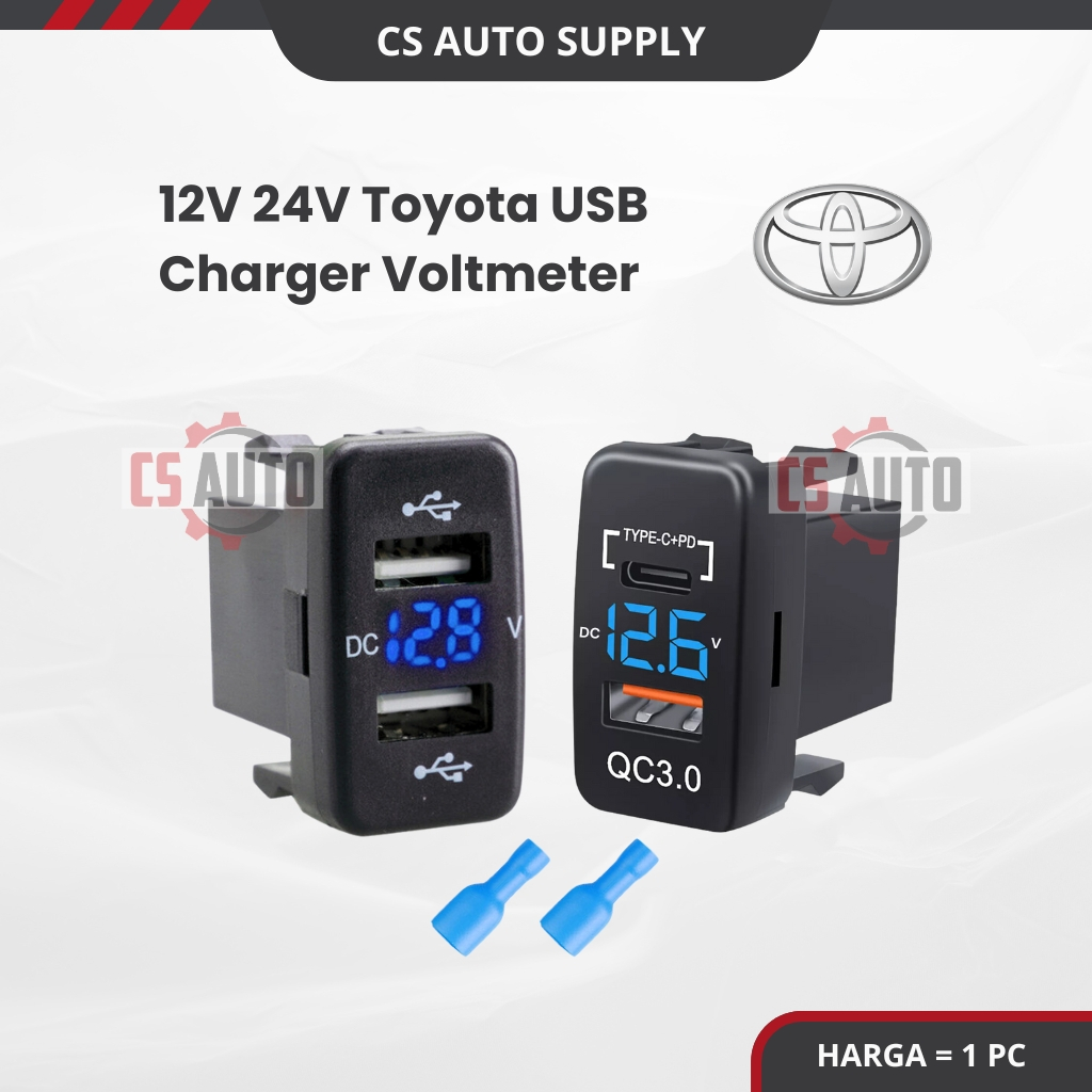 CS PD USB CHARGER VOLTMETER 12V 24V TOYOTA Toyota Perodua Myvi Alza CAR ...
